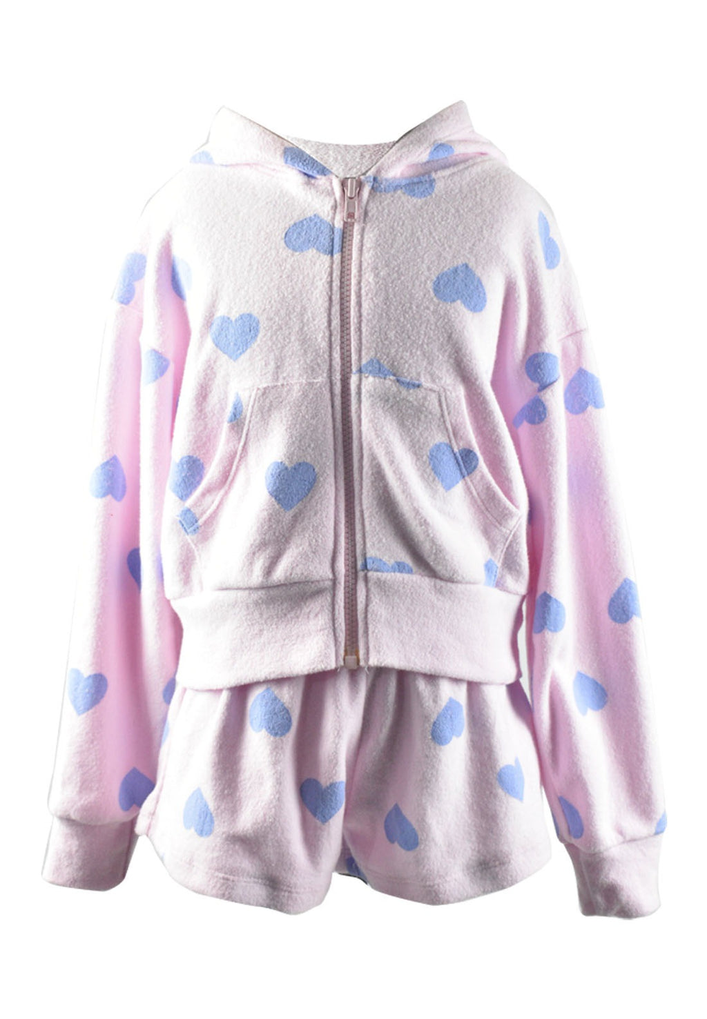 *Allover Heart Zip Up Jacket* – Flowers By Zoe Clothing