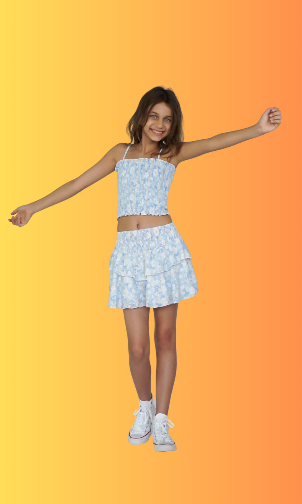 *Smocked V-Yok Ruffle Skirt* – Flowers By Zoe Clothing