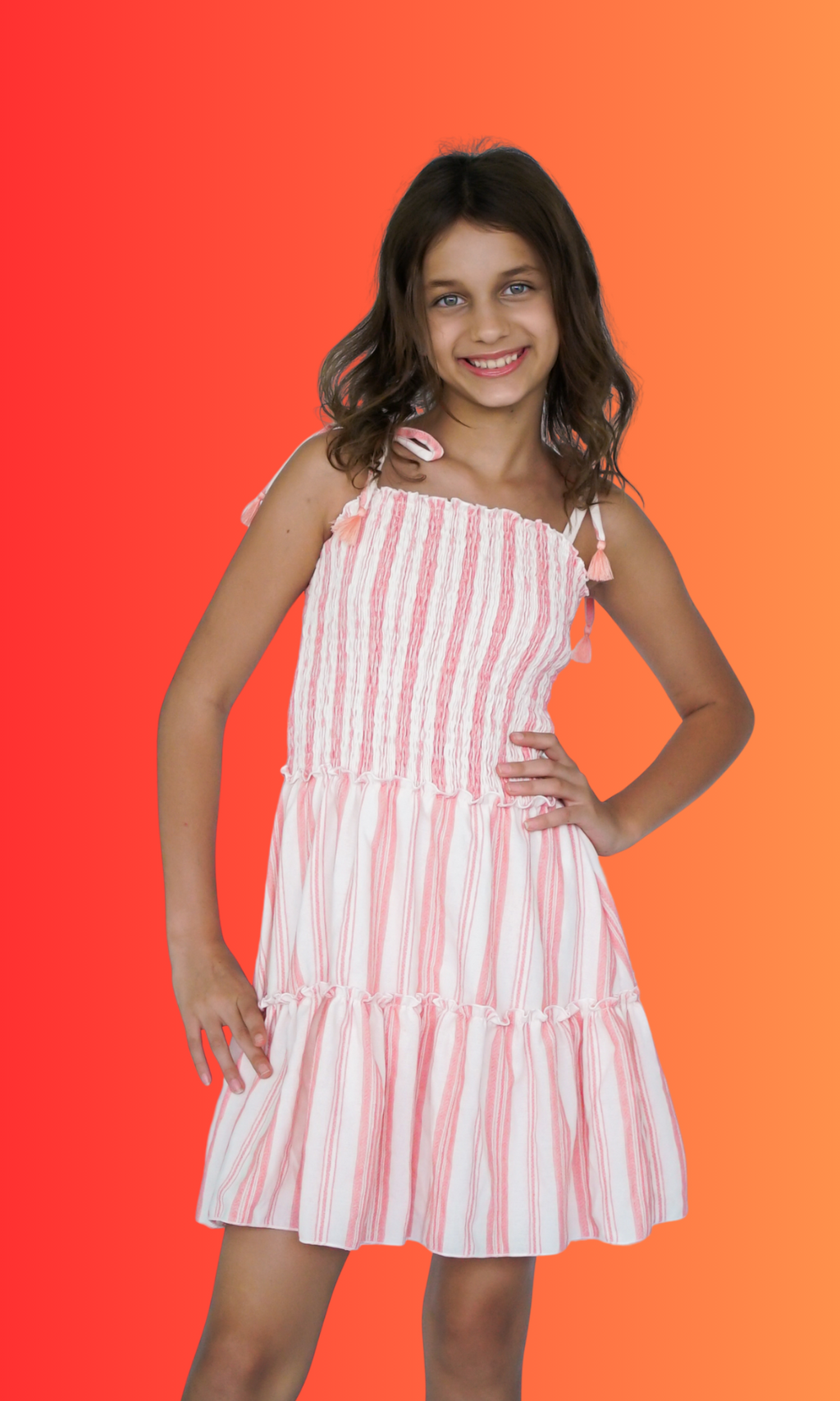 *Smocked Ruffle Dress w/ Tassles* – Flowers By Zoe Clothing