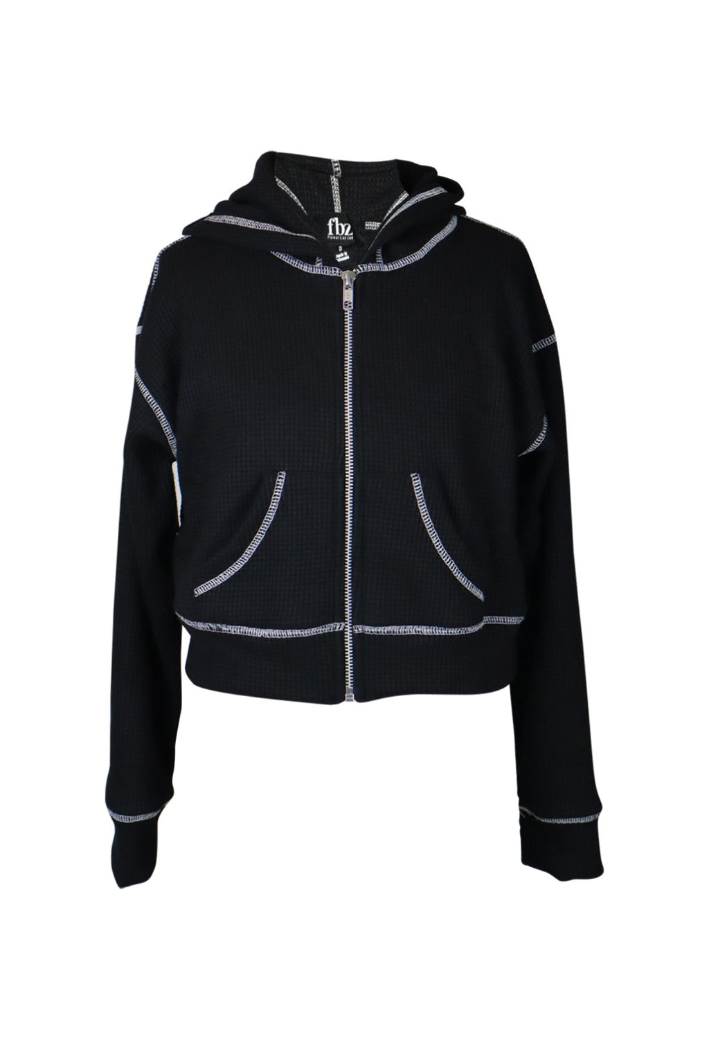 *Contrast Stitch Zip Up Jacket* – Flowers By Zoe Clothing
