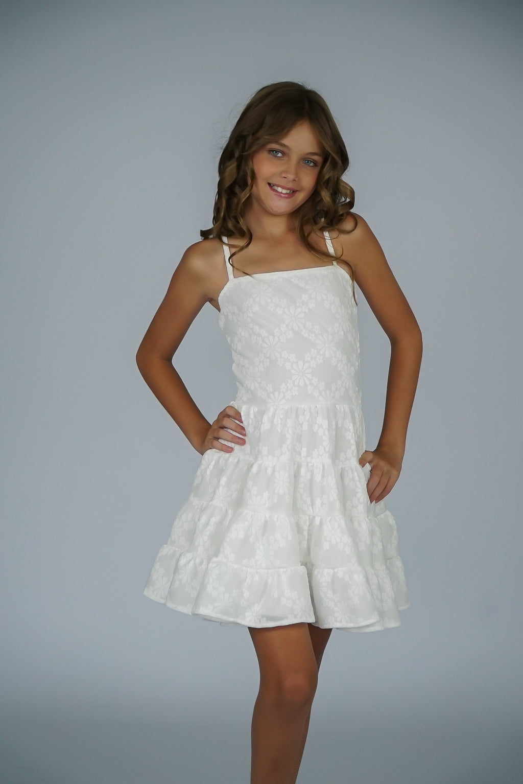 *Emboss Flower Strap Dress* – Flowers By Zoe Clothing