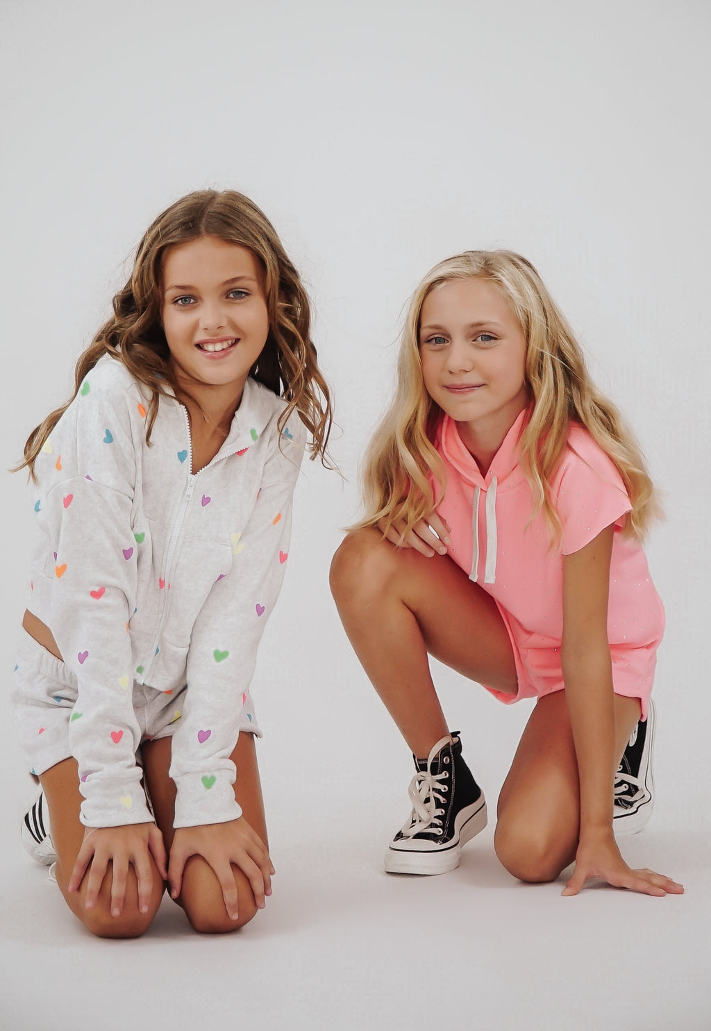 *White Misty Multi Heart Short* – Flowers By Zoe Clothing