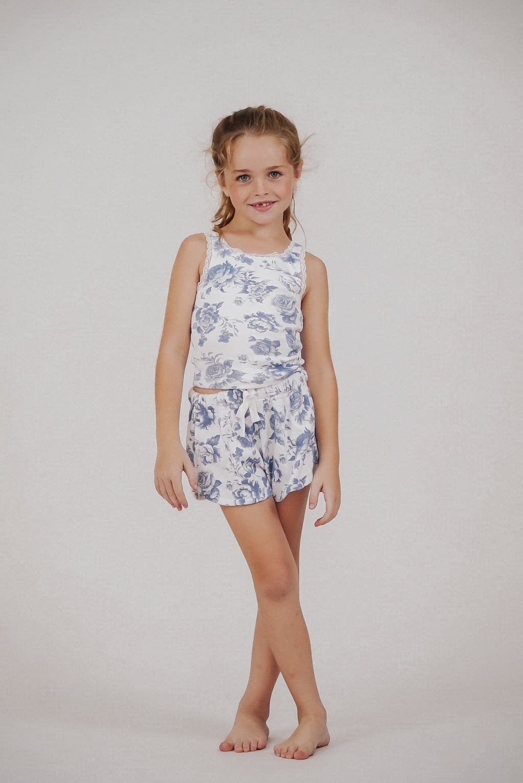 *Blue Toile Printed Tank* – Flowers By Zoe Clothing