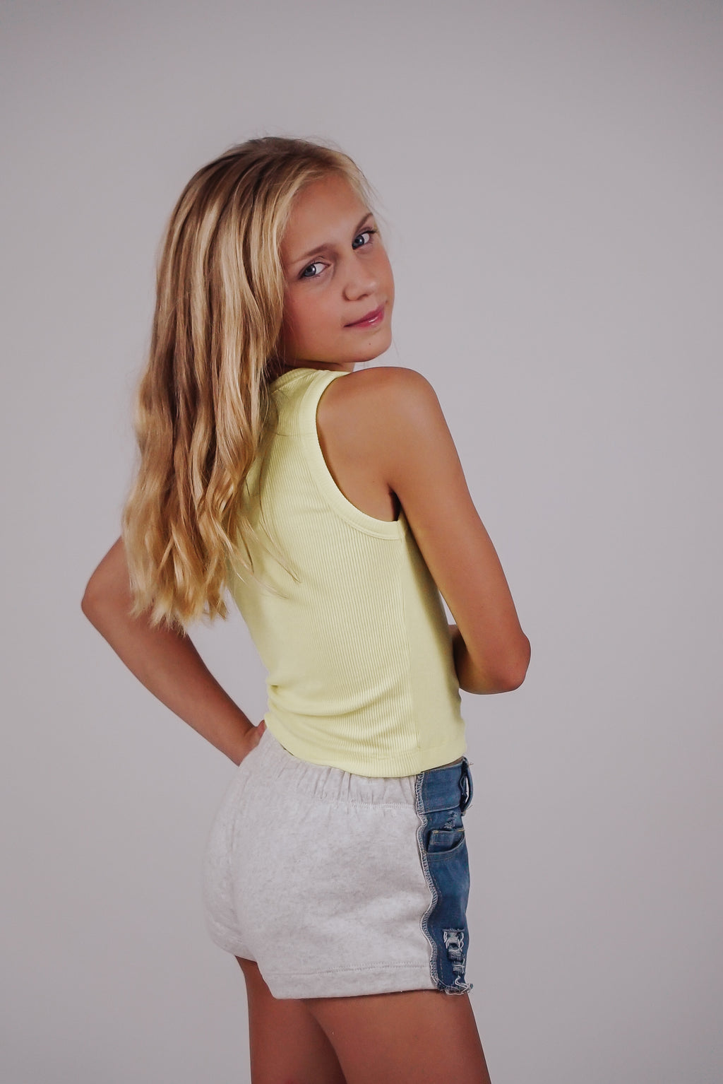 *Yellow Hand Embroidery Multi Color Tank* – Flowers By Zoe Clothing