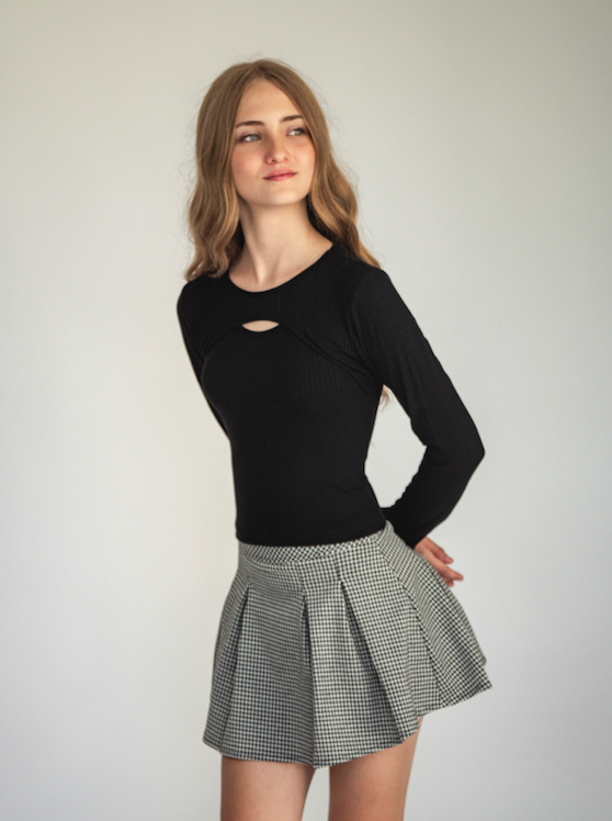 Mini Houndstooth Skort – Flowers By Zoe Clothing